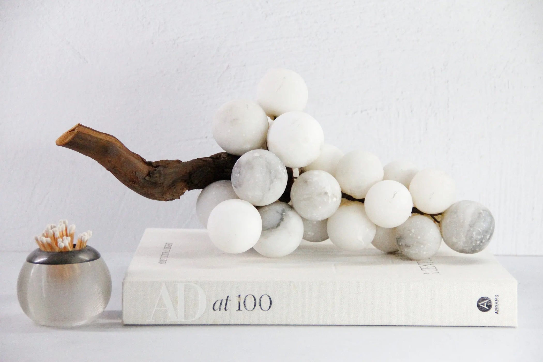 Vintage Alabaster Grapes Extra Large | Authentic Italian Carved | Debra Hall Lifestyle