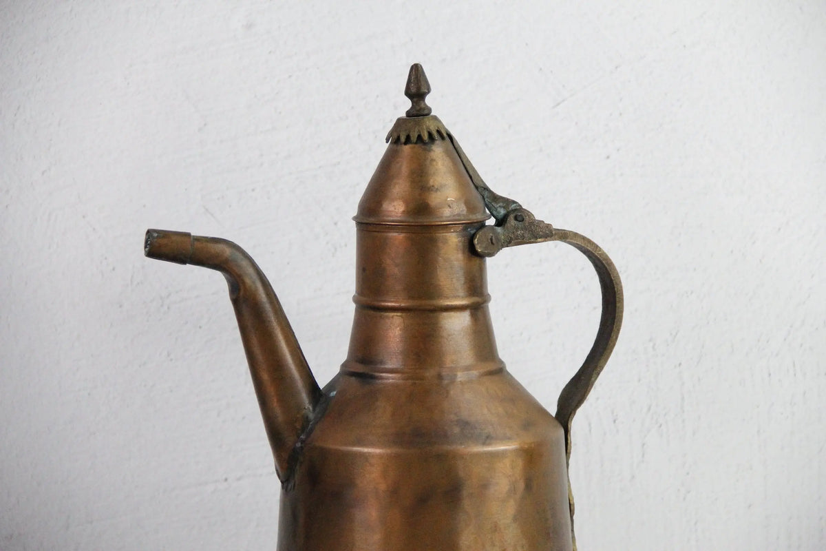 Antique copper Ewer - Rustic Middle Eastern Copper Pot – Debra Hall ...