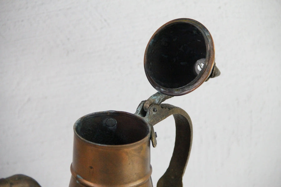 Antique copper Ewer - Rustic Middle Eastern Copper Pot – Debra Hall ...
