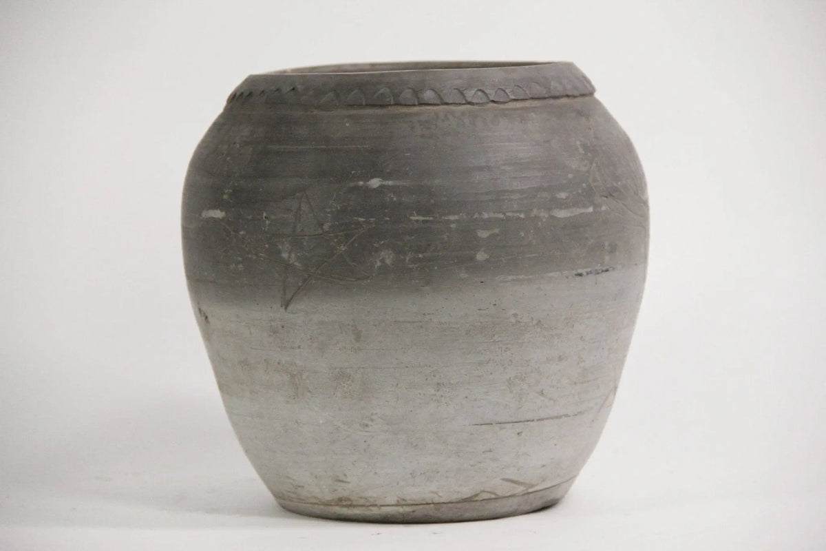 Vintage Clay Pot | Grey Water Vessel | Wabi-Sabi Pottery | Debra Hall ...